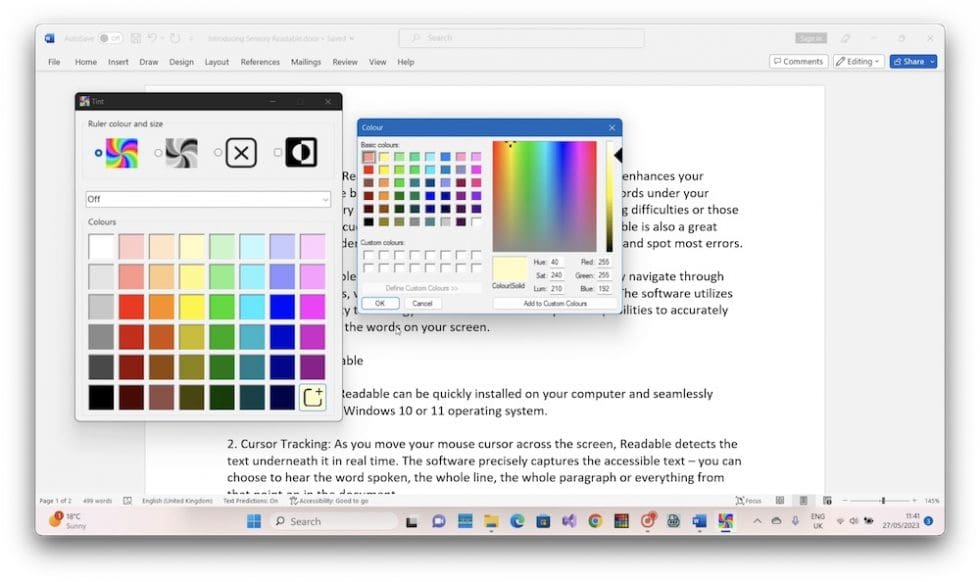 Sensory Tint | Sensory Readable, Scribe, Writeable