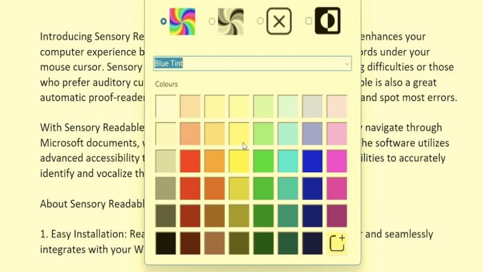 Sensory Tint | Sensory Readable, Scribe, Writeable