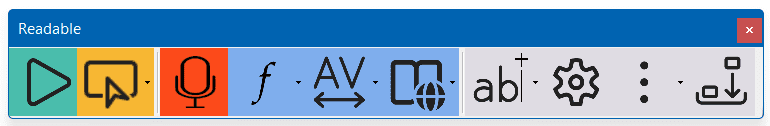 readable-toolbar-horizontal-colour | Sensory Readable AT