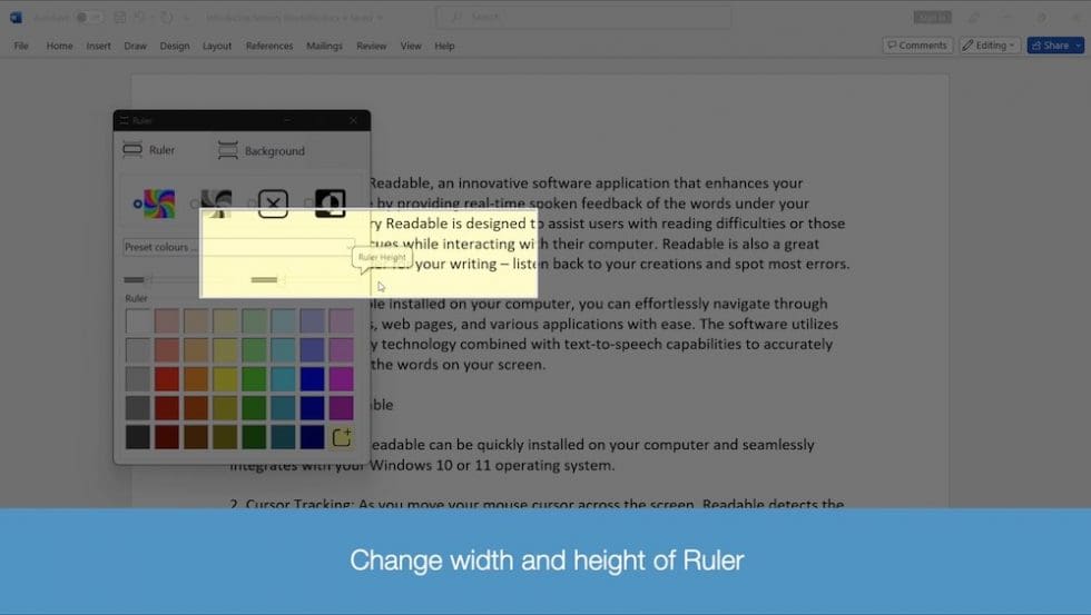 Sensory Ruler | Sensory Readable, Scribe, Writeable